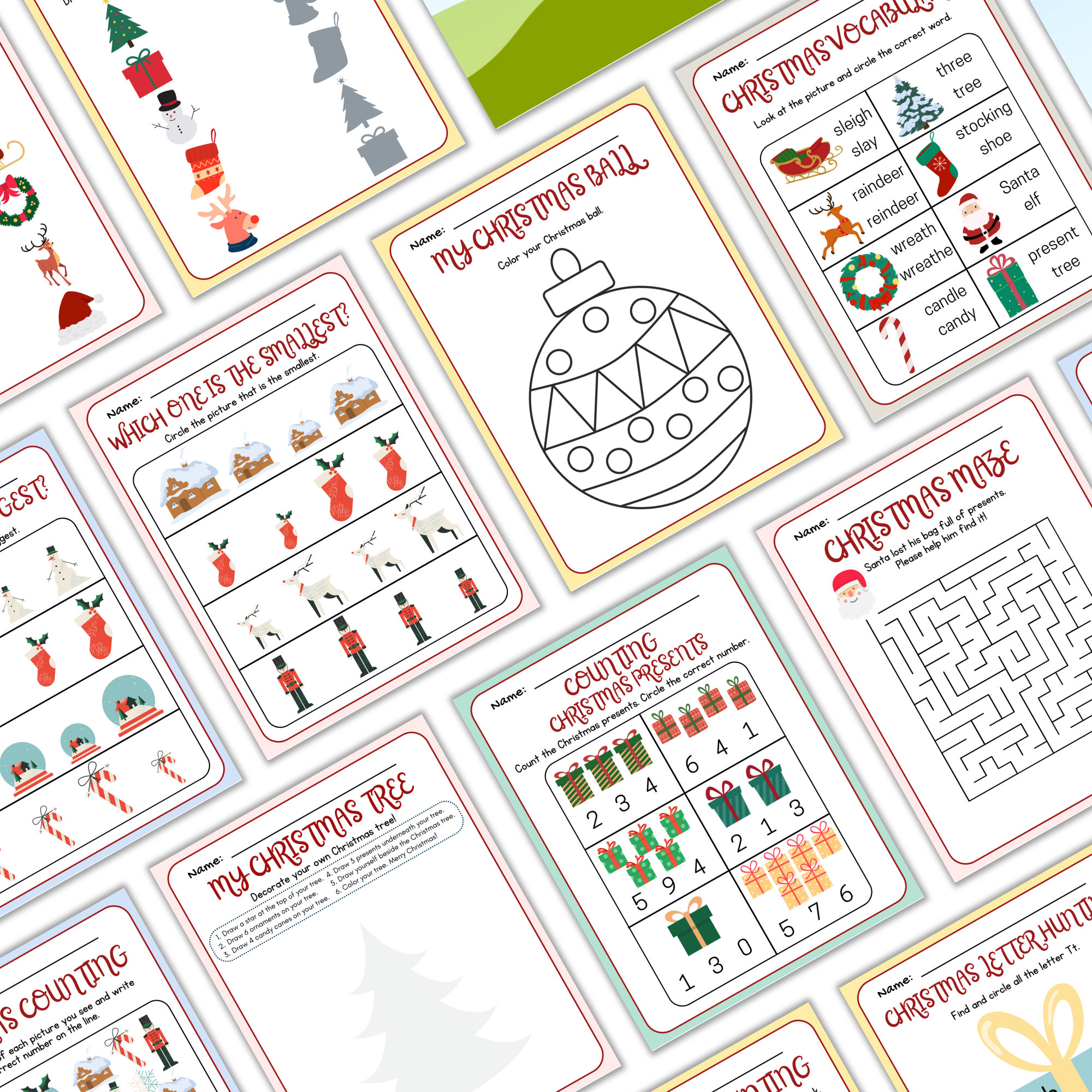 Christmas Activity Pack Printable, Christmas Activities, Christmas Maze ...