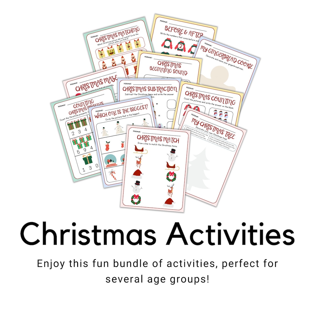 Christmas Activity Pack Printable, Christmas Activities, Christmas Maze ...