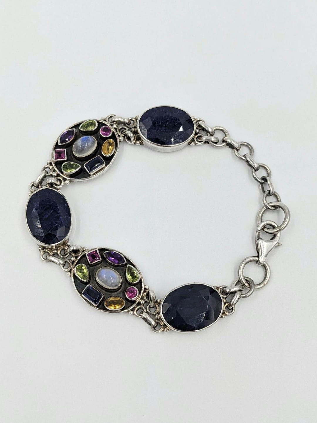Nicky Butler African Sapphire Sterling Silver Bracelet With Moonstone ...