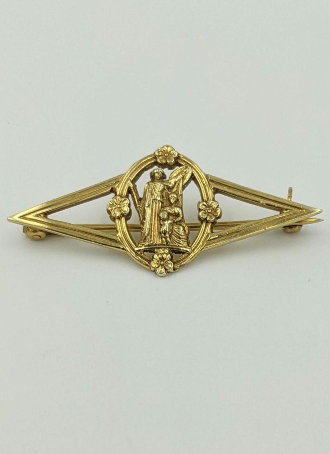 Tiffany & Co. Antique 14K Yellow Gold Mary Joseph Flower Floral Design ...