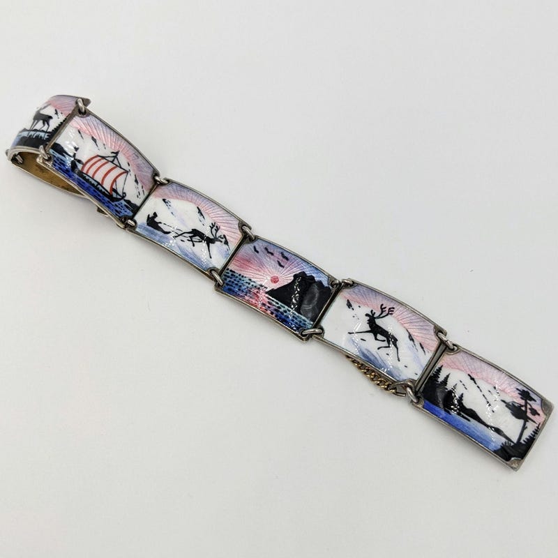 Norwegian Enamel Sterling - Etsy