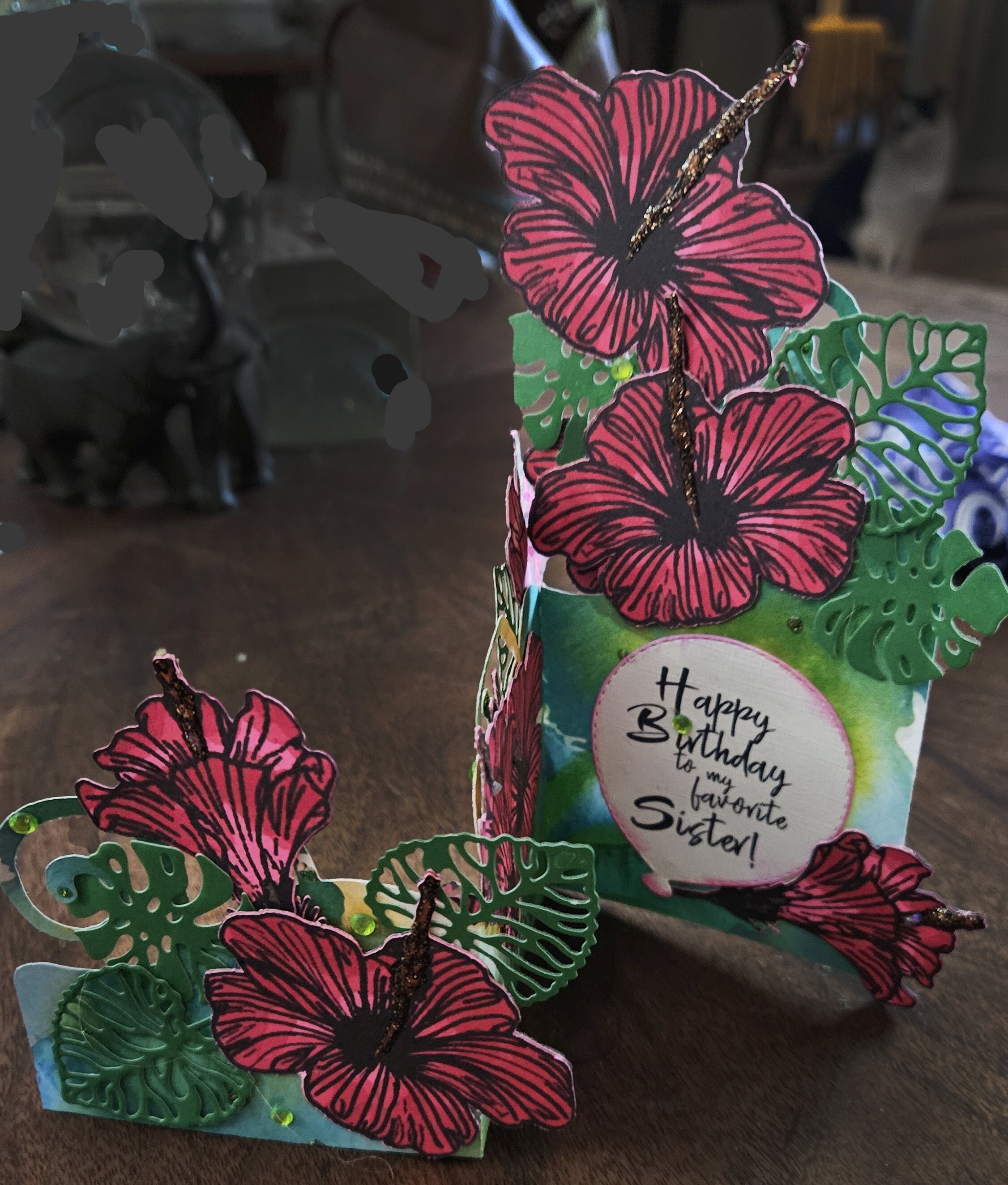 TROPICAL FLOWERS TRIFOLD Flowers Card - Etsy