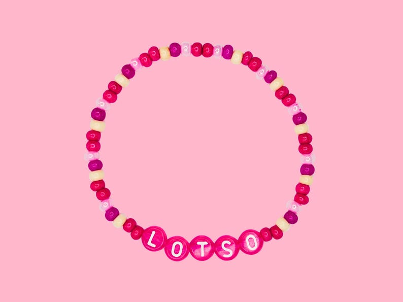 Lotso Beaded Bracelet, Strawberry Bear Disneybound Jewelry, Pink Kandi ...