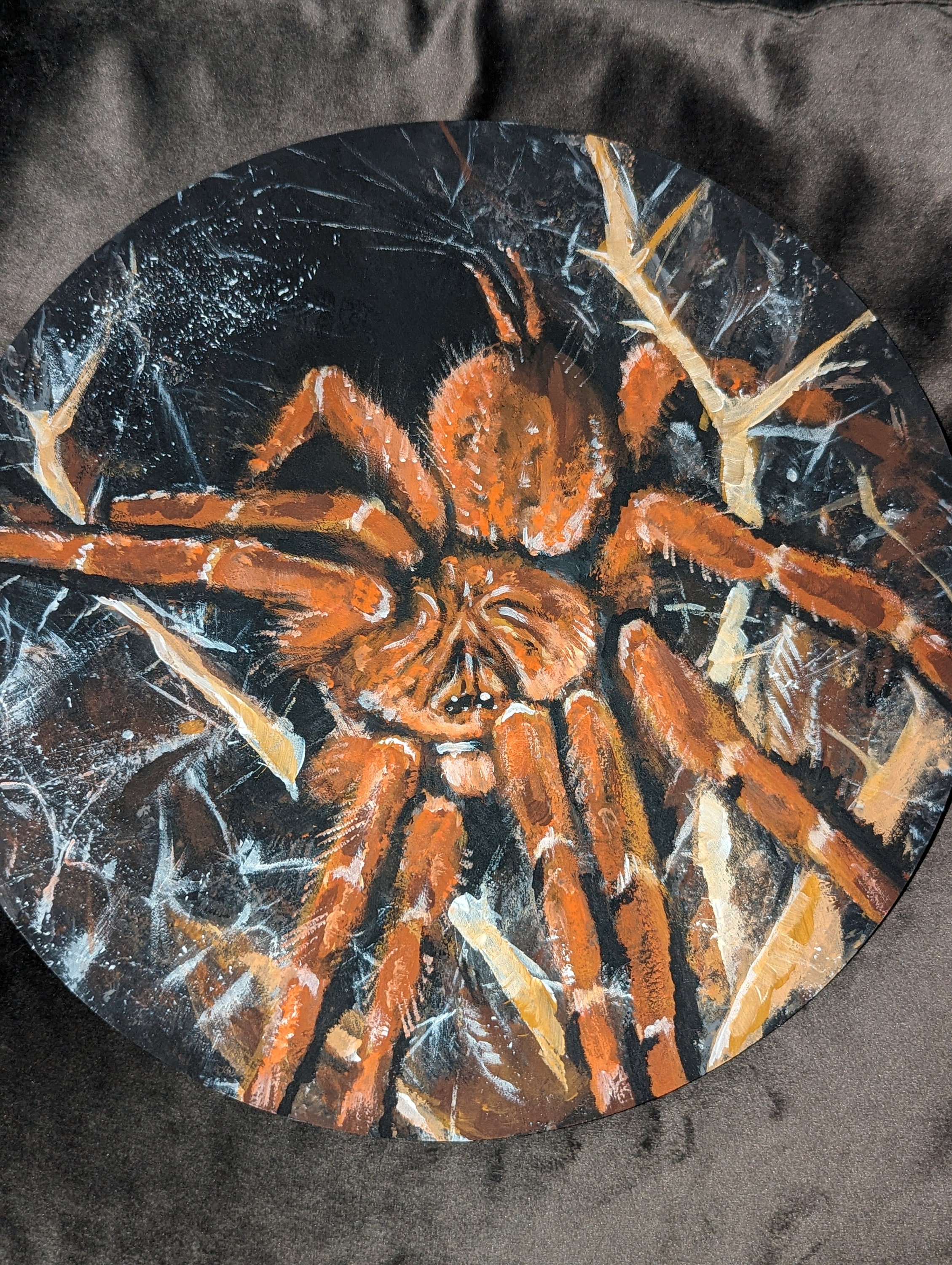 Tarantula Painting on Wooden Craft Circle - Etsy