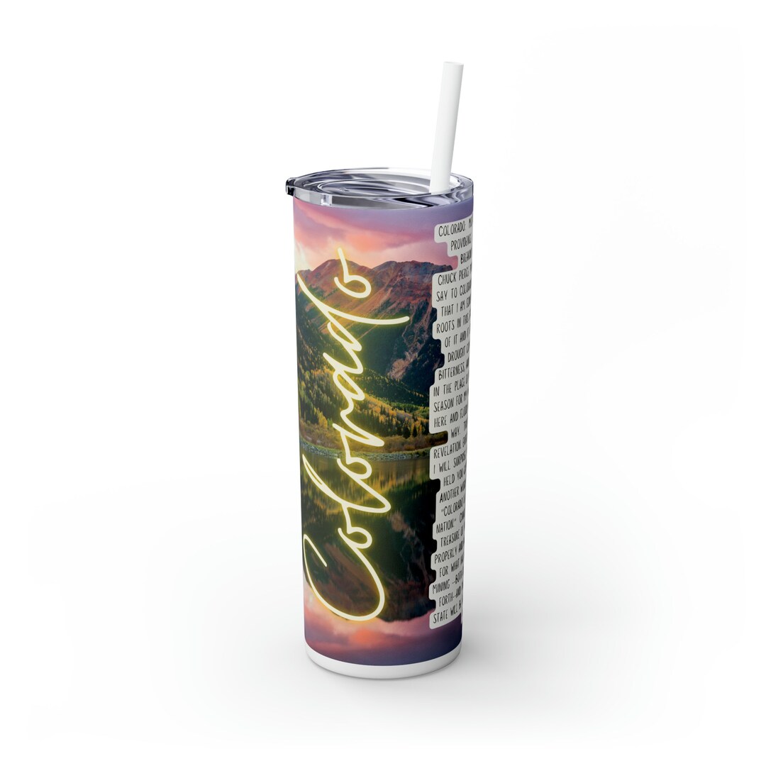 MY COLORADO! Skinny Tumbler With Straw, 20oz - Etsy