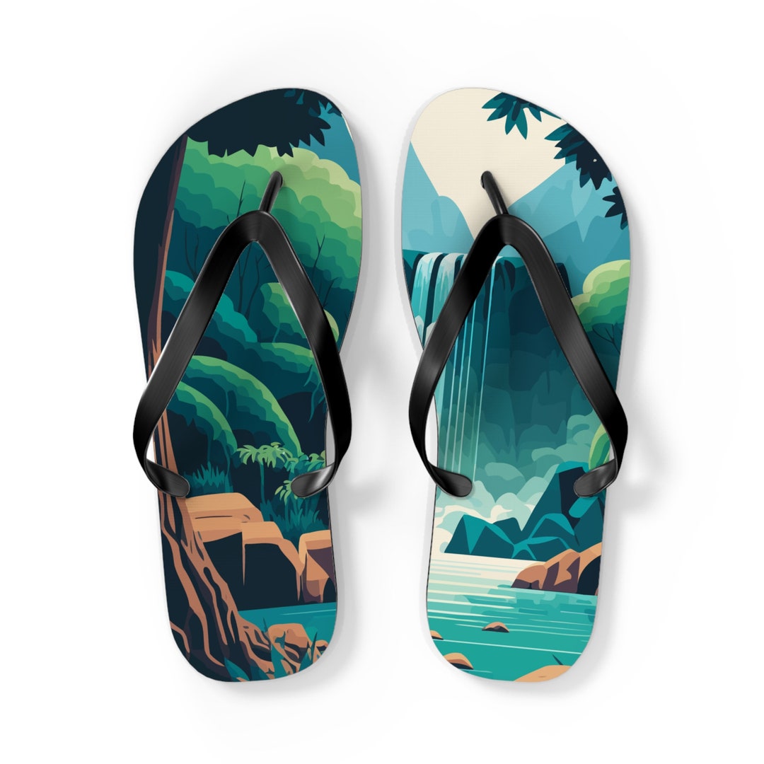 Emerald Forest Flip Flops - Etsy