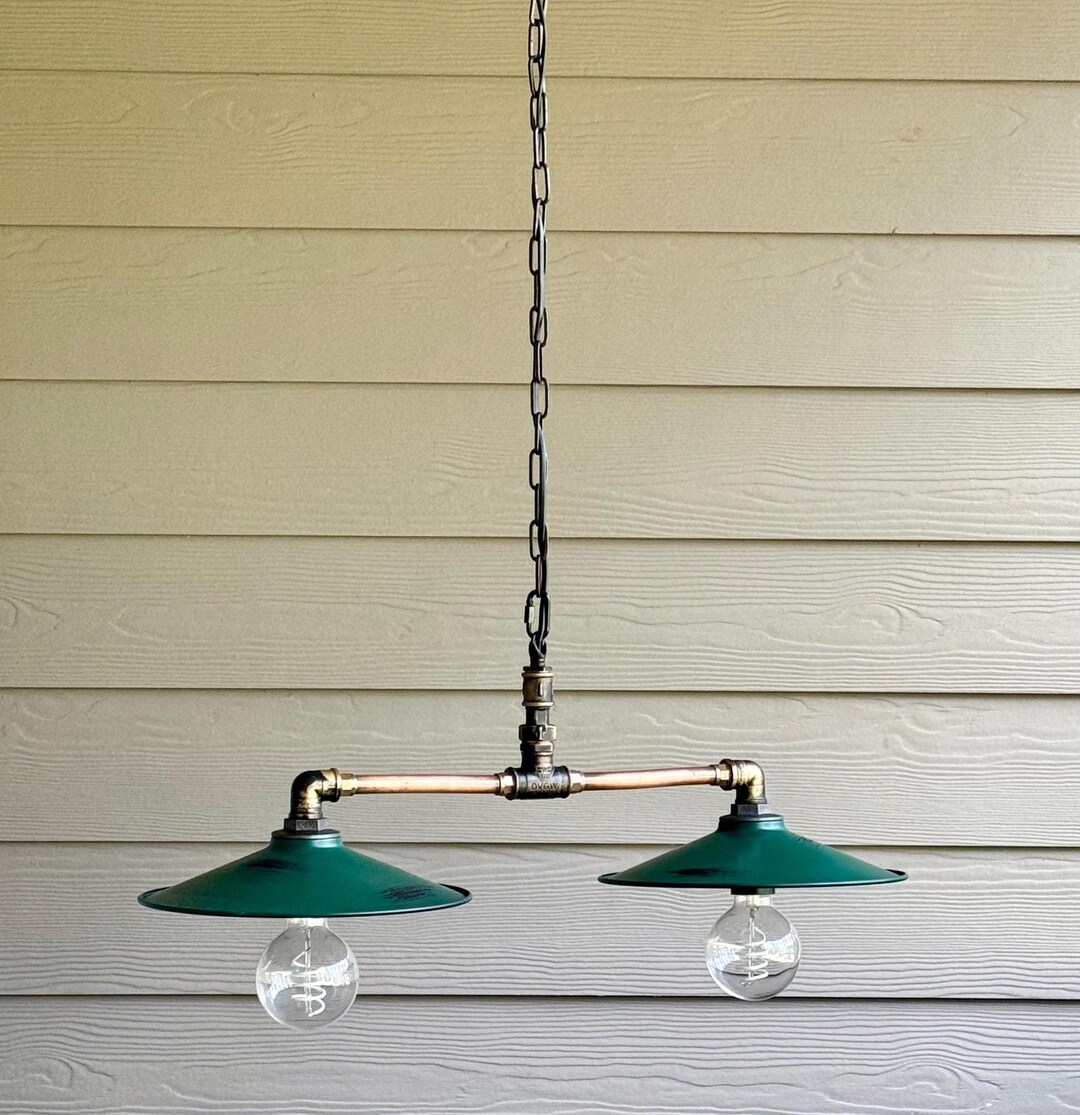 Deformed Copper Chandelier: Steampunk Rustic Pendant Light - Etsy
