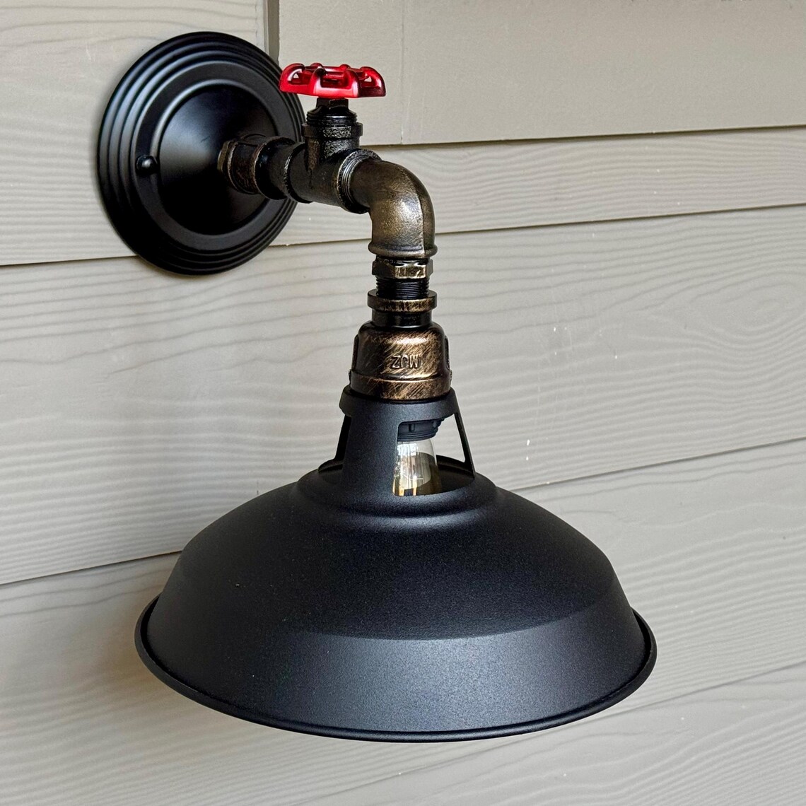 Handmade Industrial Wall Sconce: Steampunk Rustic Lighting - Etsy