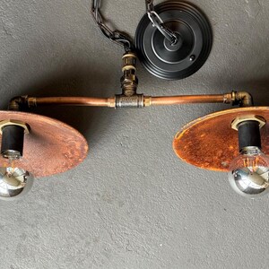Deformed Copper Chandelier: Steampunk Rustic Pendant Light - Etsy