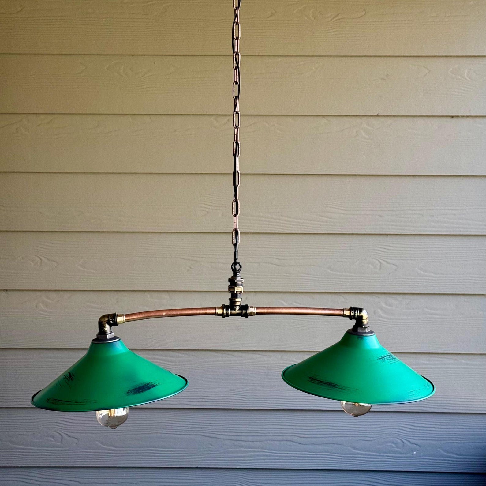 Deformed Copper Pendant Light: Steampunk Industrial Chandelier - Etsy