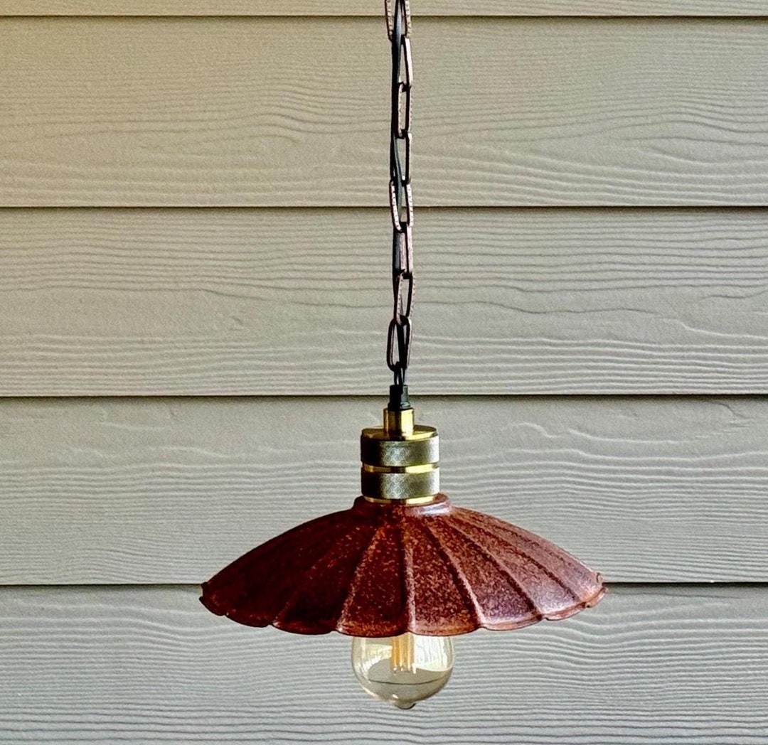 Pendant Lights.rust Industrial.rustic Pendant Light.farmhouse ...