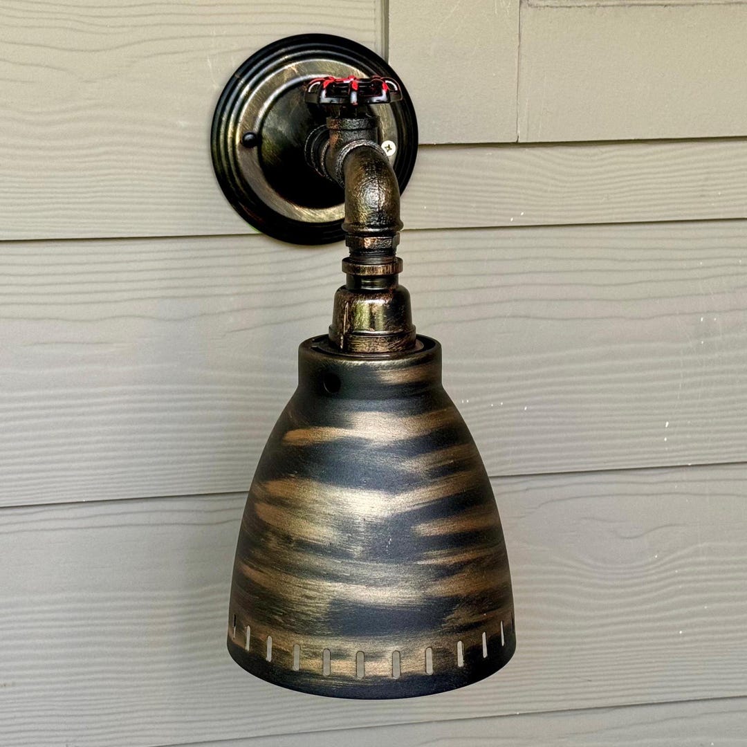 Handmade Industrial Wall Sconce: Steampunk Rustic Lighting - Etsy