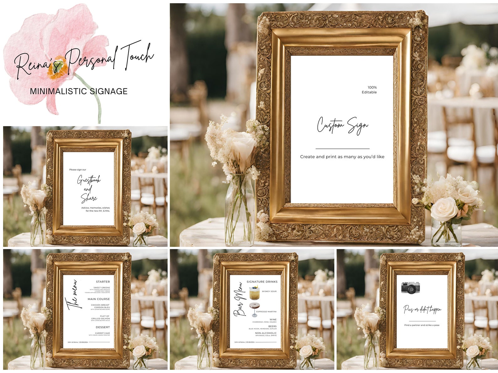 Complete Wedding Set, Modern Wedding, DIY Wedding, All Included Wedding ...