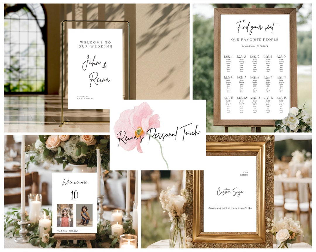 Complete Wedding Set, Modern Wedding, DIY Wedding, All Included Wedding ...