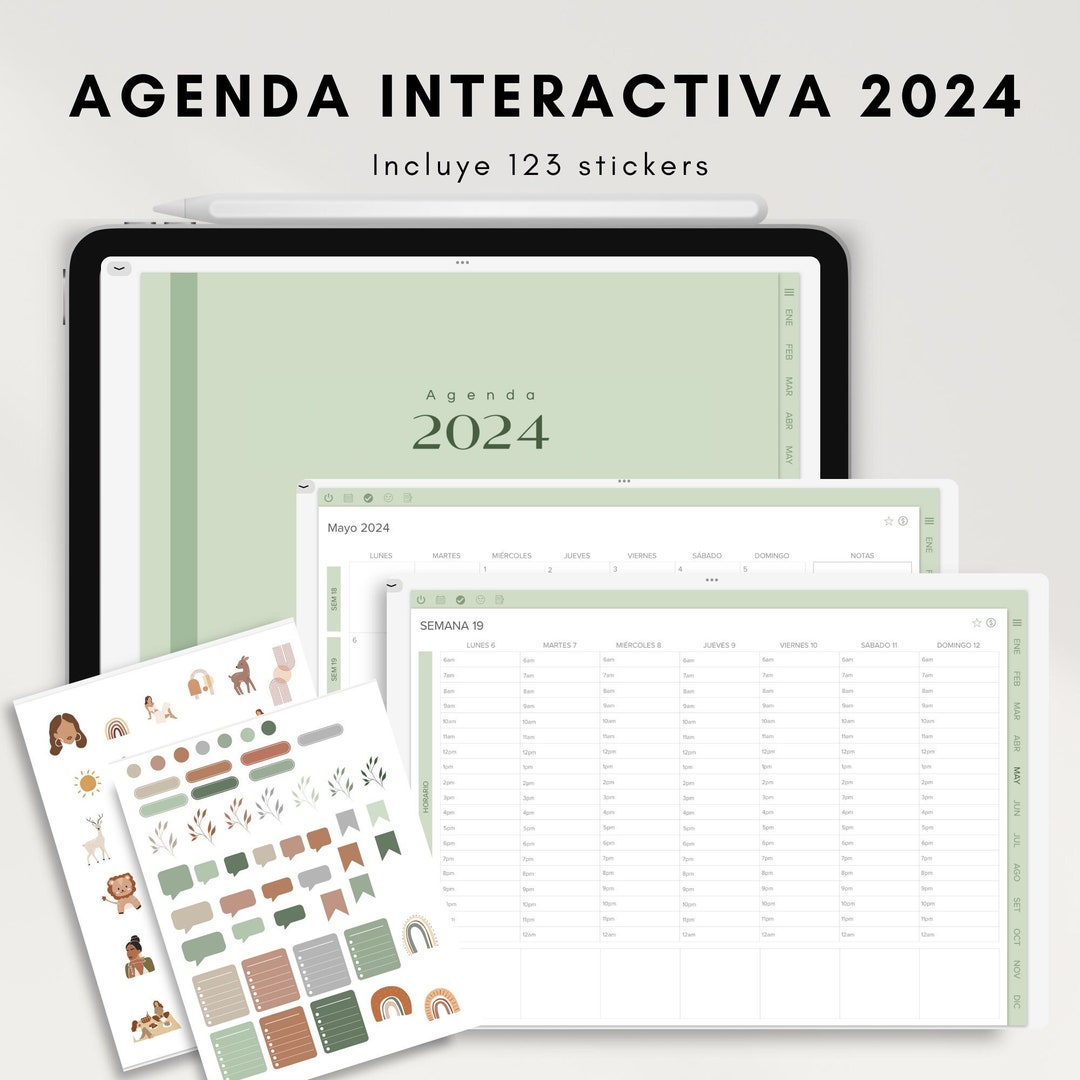 Agenda 2024 Digital Interactive 2024 Green - Etsy
