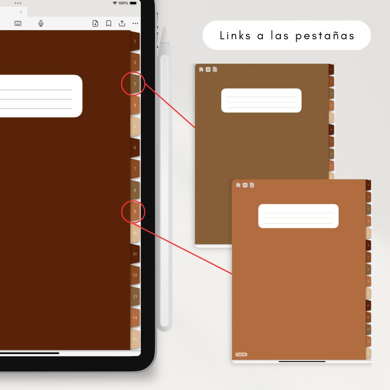 Terracotta Interactive Digital Notebook for iPad - Etsy