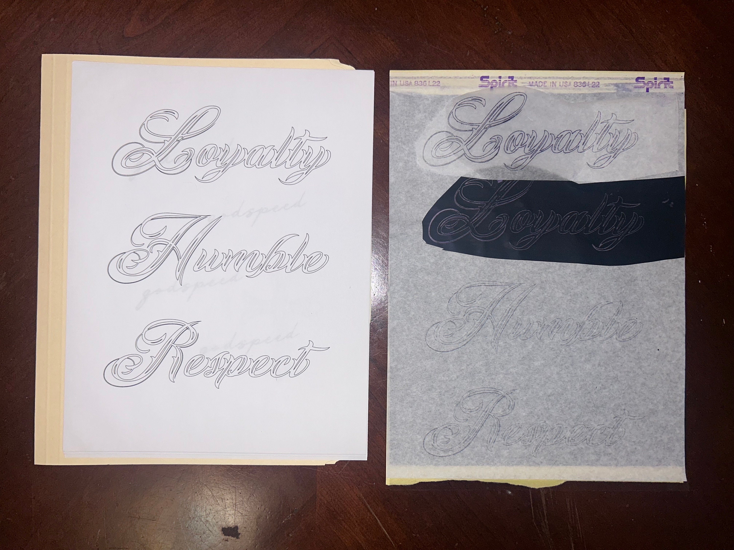 Custom Tattoo Stencil Sheets (8.5”x11”) - Etsy