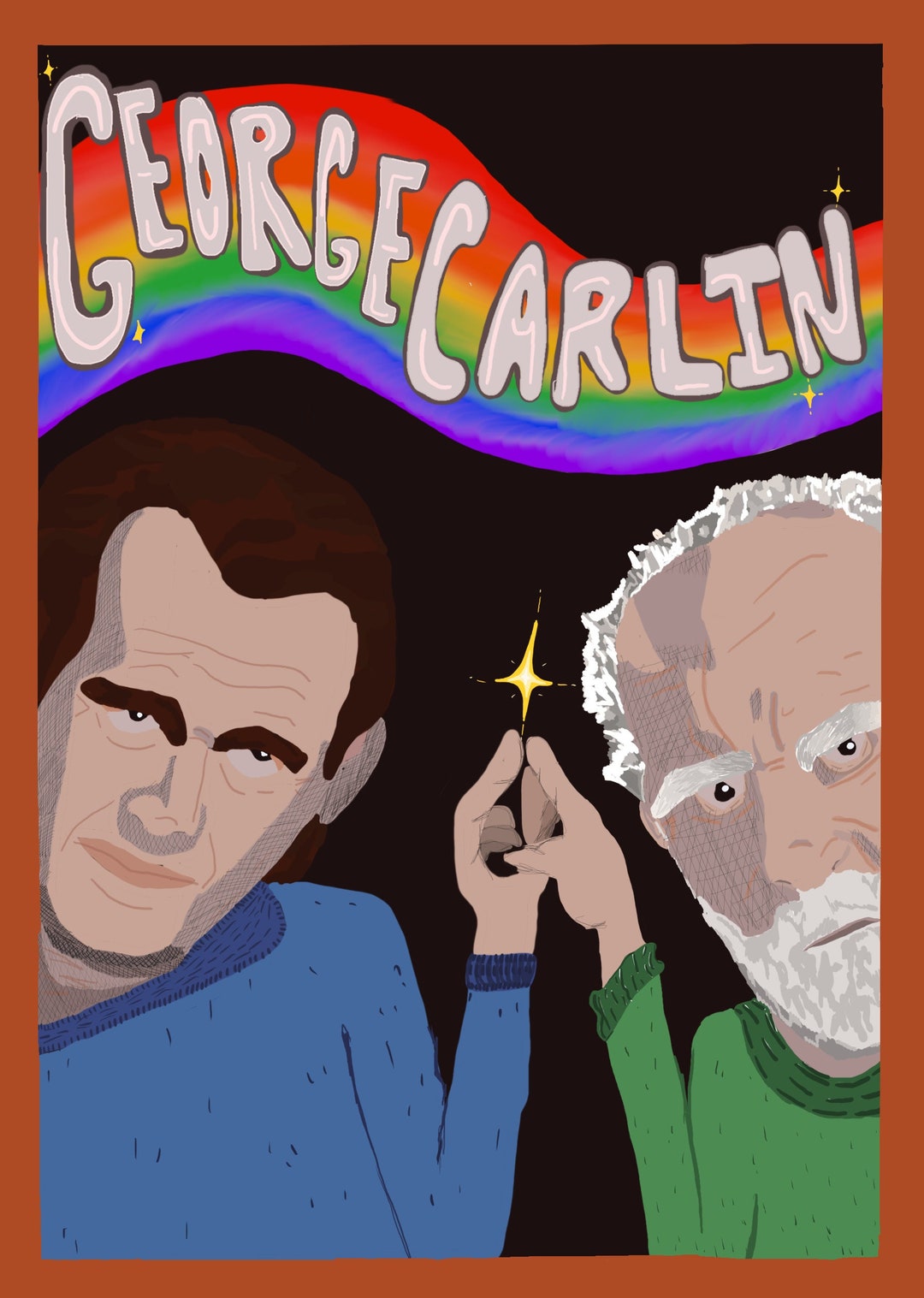 George Carlin Poster - Etsy