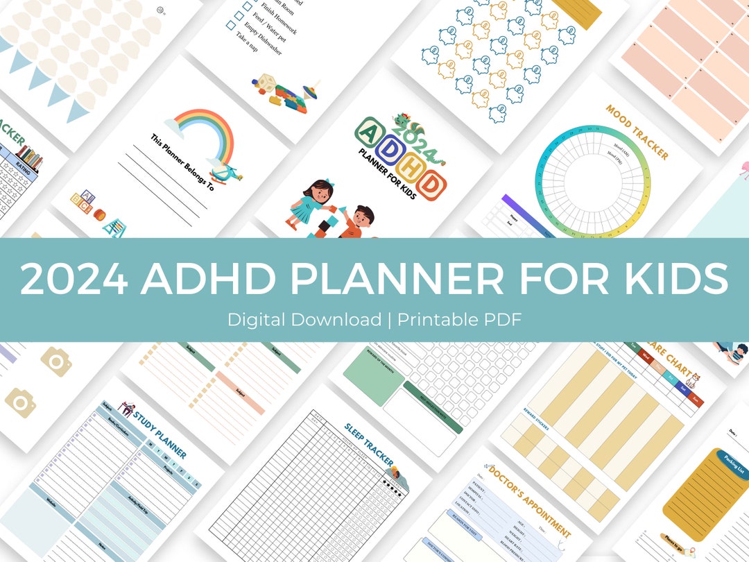 ADHD Planner for Kids, Workbook, Cute ADHD Planner,printable Planner ...