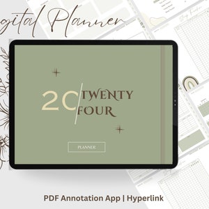 Undated Digital Planner Sage Green Theme, Goodnotes Digital Planner ...