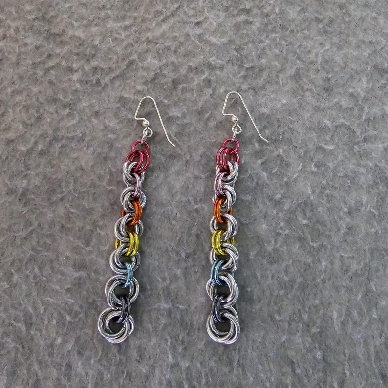 Pastel Rainbow Multiple Colors Handmade Chain Maille Mail - Etsy
