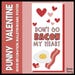 Don't Go Bacon My Heart Valentine’s Day Punny Door Decoration Kit - Etsy