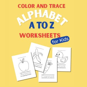 Color and Trace Alphabet A to Z Digital Download Instant Print ...
