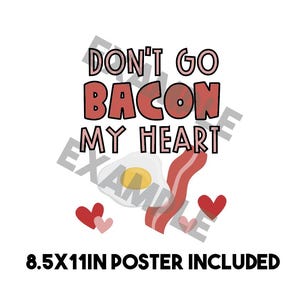 Don't Go Bacon My Heart Valentine’s Day Punny Door Decoration Kit - Etsy