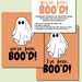 You've Been Boo'd Printable Digital Download, Classroom Halloween, You ...