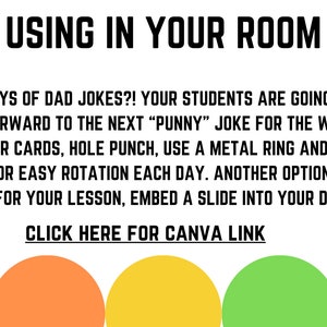 180 Days of Dad Jokes | Bell Ringers | Slideshow PPT Canva - Etsy