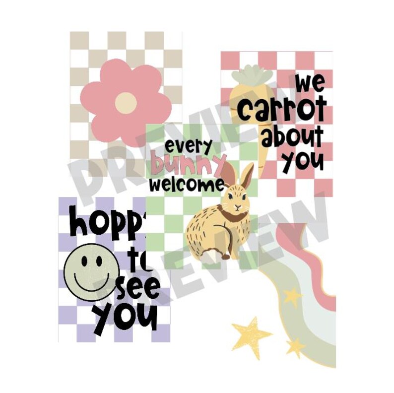 Retro Spring Easter Classroom Poster Decor Motivating Digital Download ...
