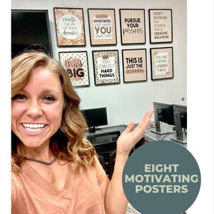 Modern Neutral Motivating Classroom Decor Posters | Middle & High ...