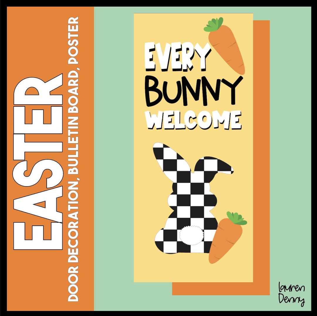 Every Bunny Welcome Door Spring Easter Door Decoration Kit-bulletin ...