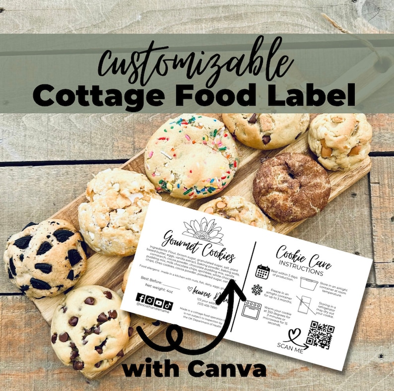 Cottage Food Label - Customizable in Canva - Etsy