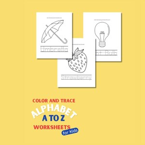 Color and Trace Alphabet A to Z Digital Download Instant Print ...