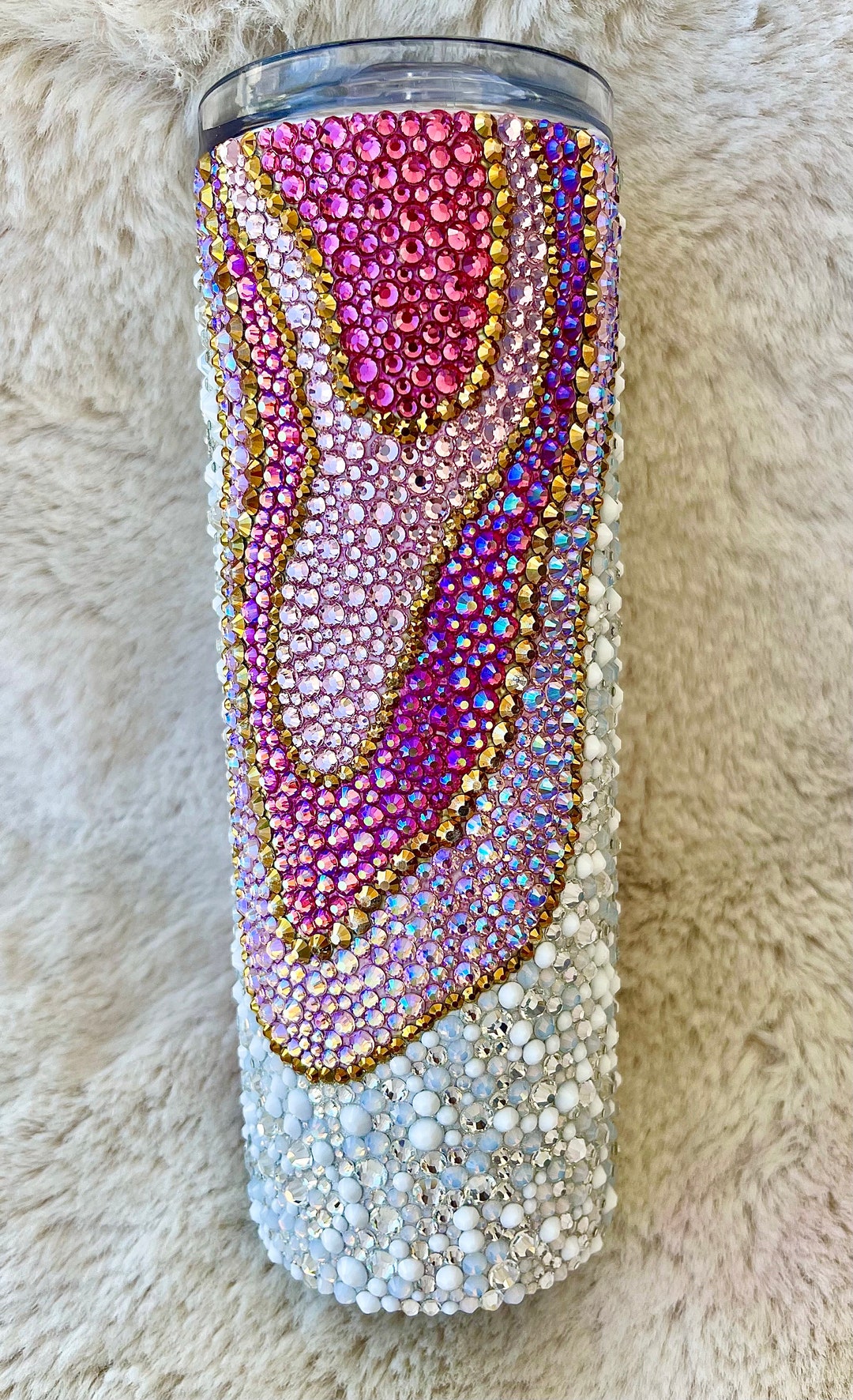 Pink Personalized Rhinestone Tumbler | Custom Tumbler | Bridal Party ...