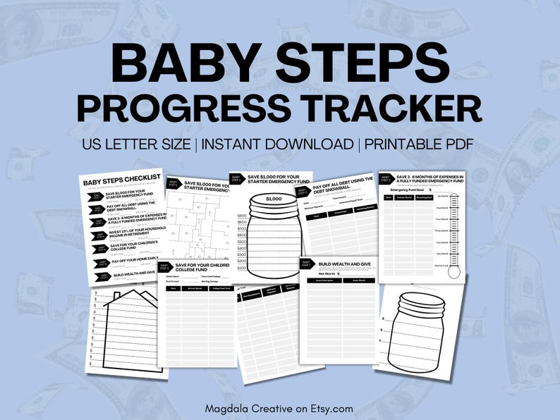 Baby Steps Progress Tracker | Instant Download PDF | Dave Ramsey ...