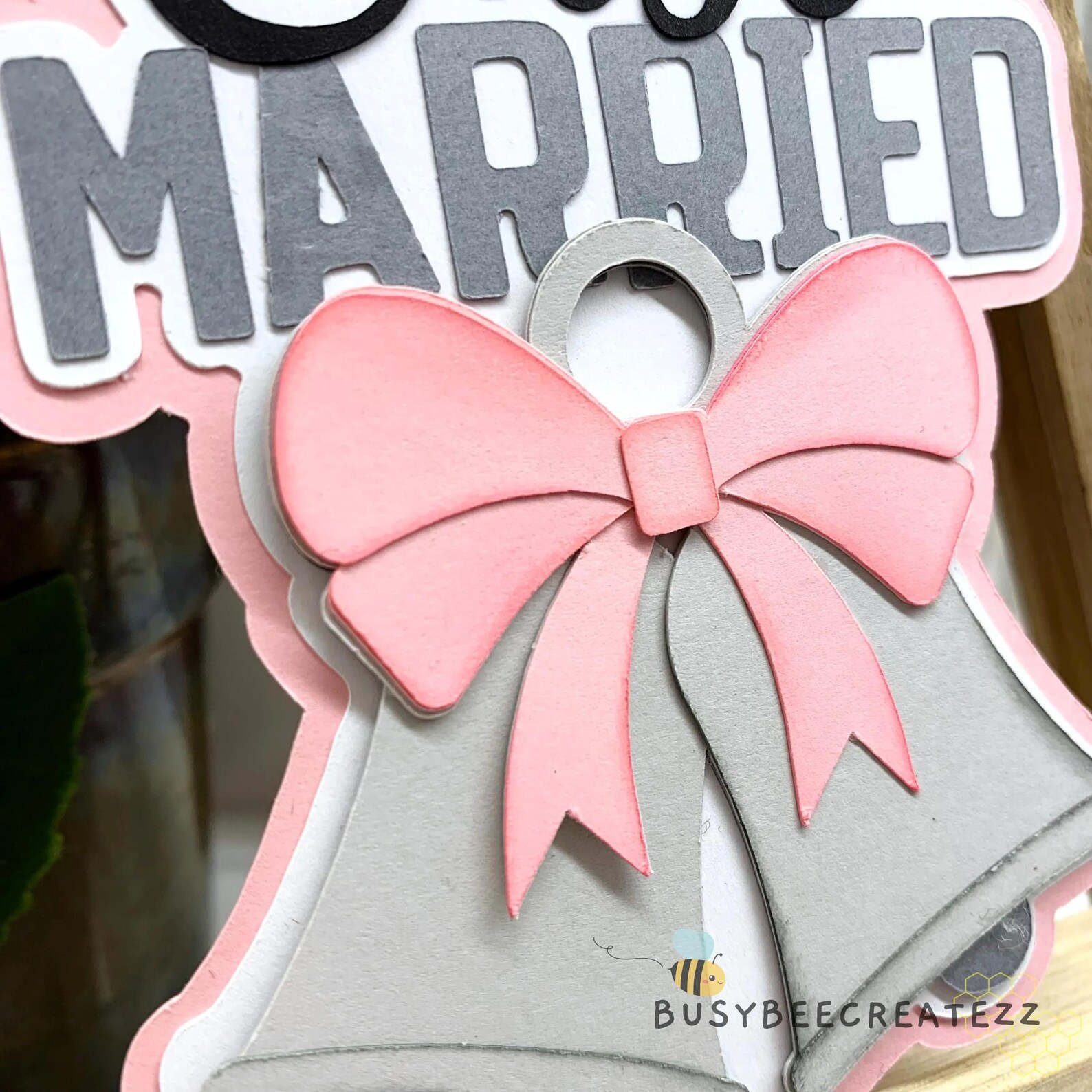 Just Married Scrapbook Title Embellishment, Die Cut for Layouts ...