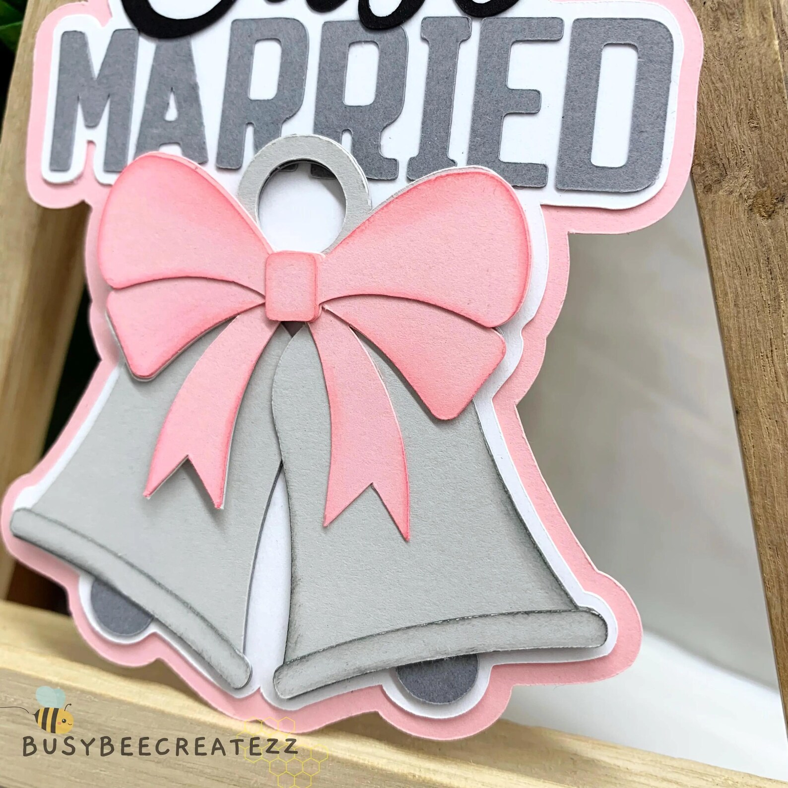 Just Married Scrapbook Title Embellishment, Die Cut for Layouts ...