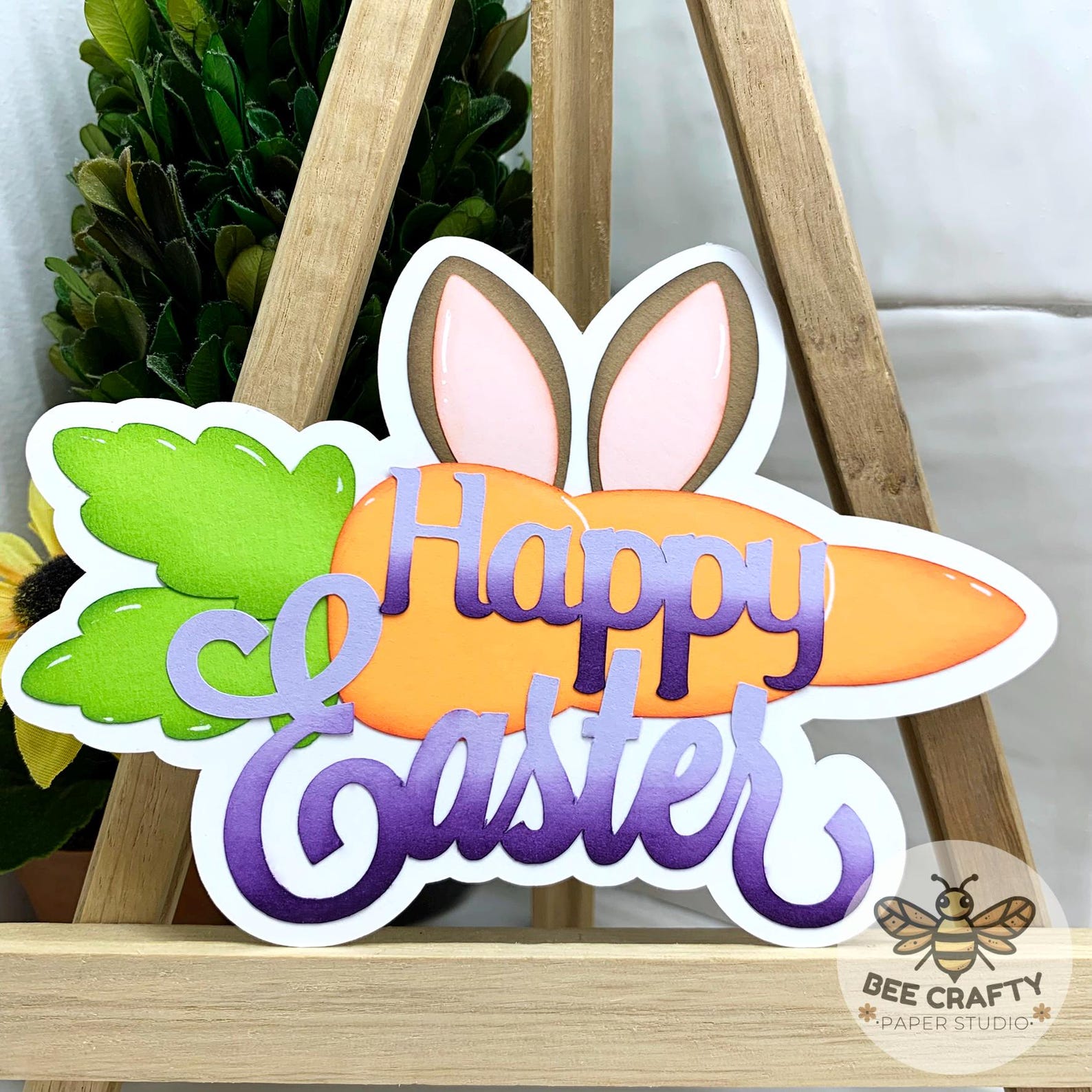 Happy Easter Scrapbook Title Die Cut: Paper Piecing Embellishment - Etsy