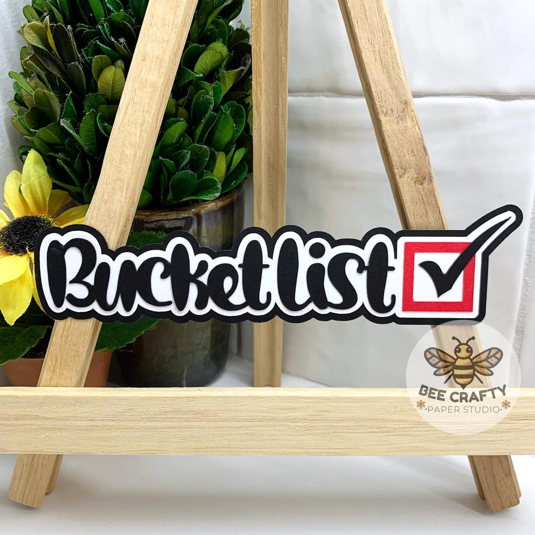 Bucket List Scrapbook Title Die Cut Embellishment for Scrapbook Layouts ...