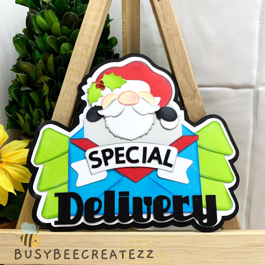 Santa Special Delivery Scrapbook Title Die Cut Embellishment for ...