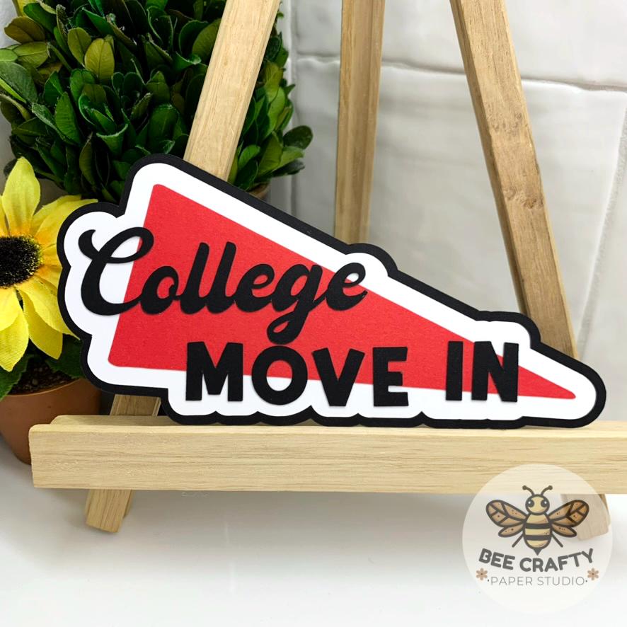 College Move in Scrapbook Title Embellishment, Back to School ...