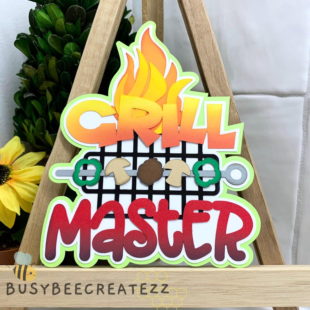 BBQ Scrapbook Title Die Cut Embellishment for Scrapbook Layouts | Grill ...