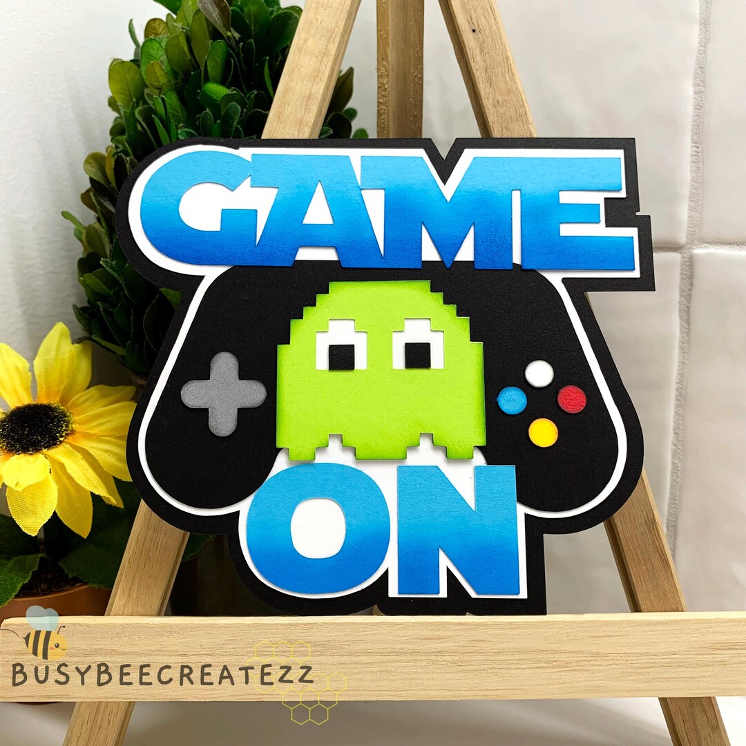 Game ON Scrapbook Title Embellishment Die Cut for Layouts | Videogame ...