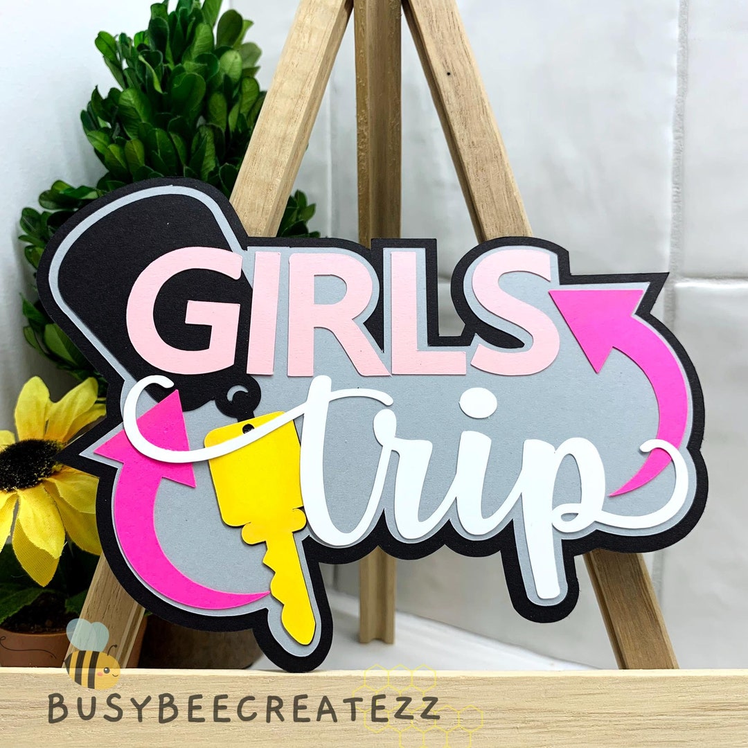 Girls Road Trip Scrapbook Title Die Cut Embellishment for Scrapbook ...