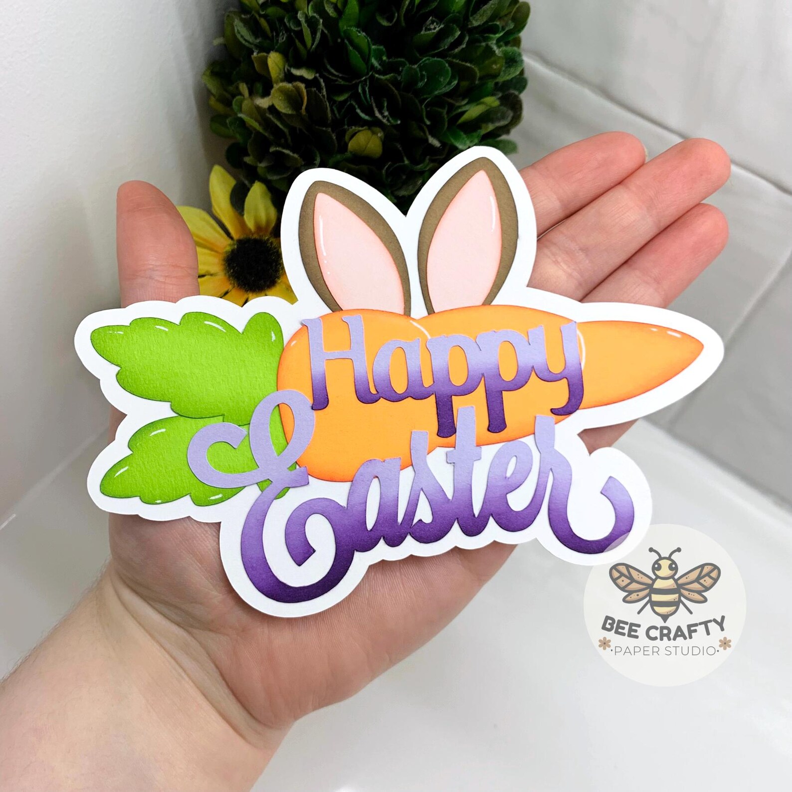 Happy Easter Scrapbook Title Die Cut: Paper Piecing Embellishment - Etsy