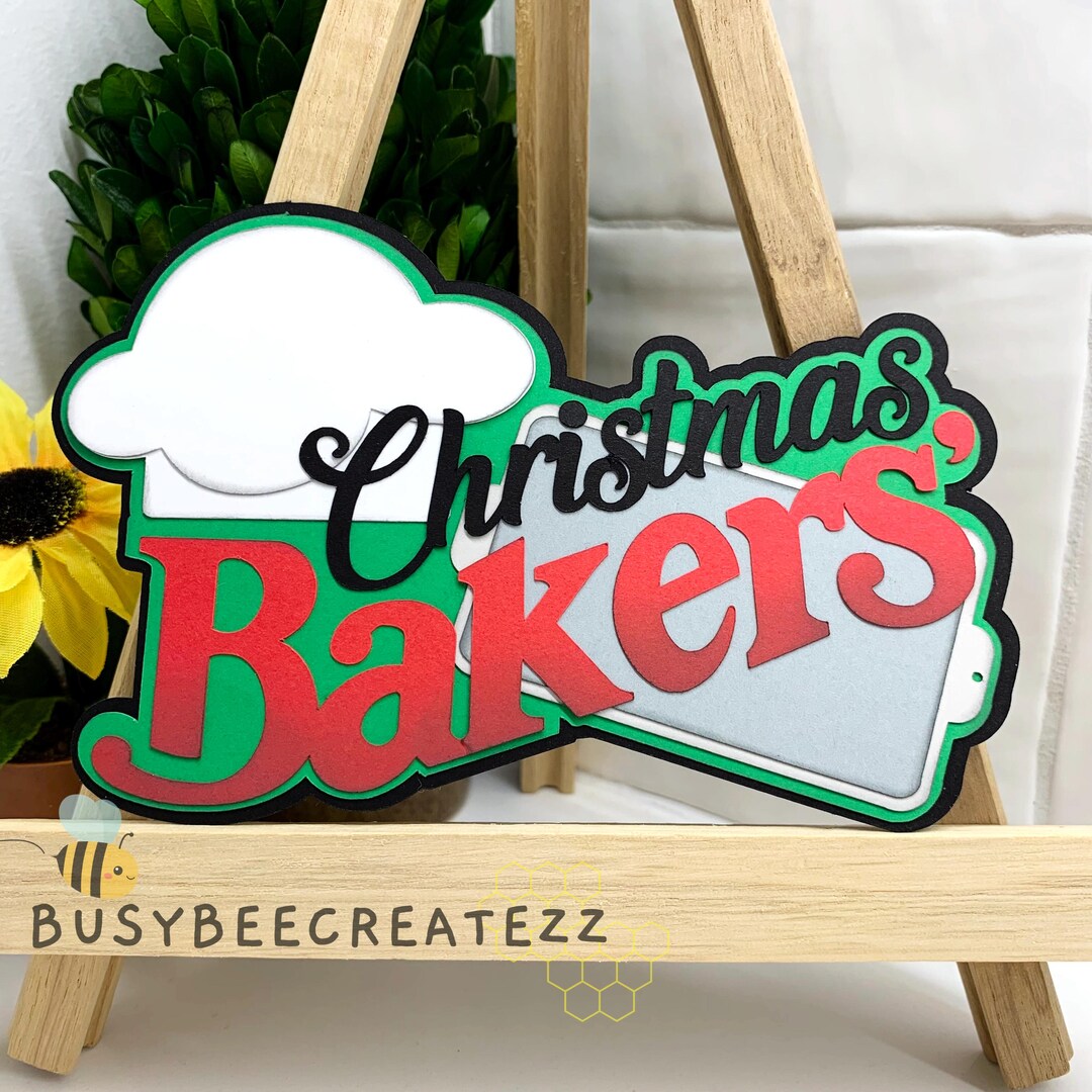 Christmas Baking Scrapbook Title Embellishment Die Cut for Layouts ...