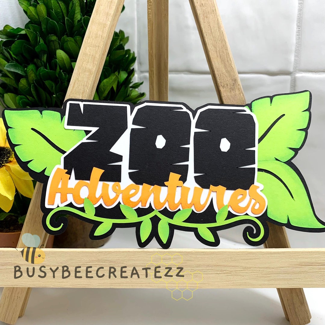 Zoo Scrapbook Title Embellishment Die Cut for Layouts | Scrapbooking ...