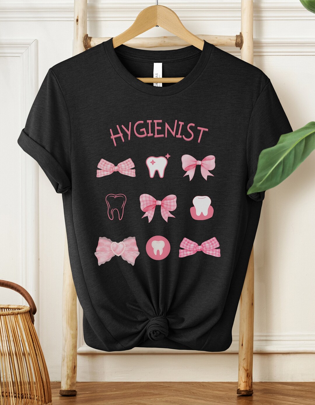 Dental Hygiene Coquette Shirt, Pink Hygienist Bow Shirt, Dental ...